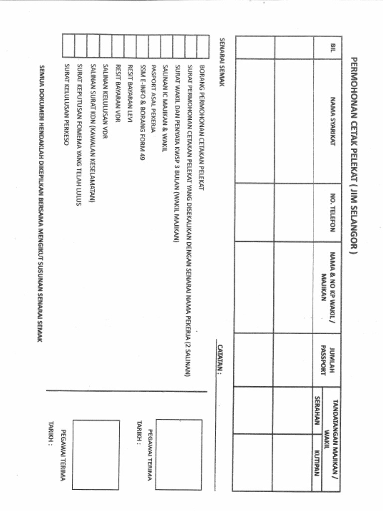 Checklist - Cetakan Pelekat PLKS Sticker (Jim Shah Alam) Tahun Pertama ...