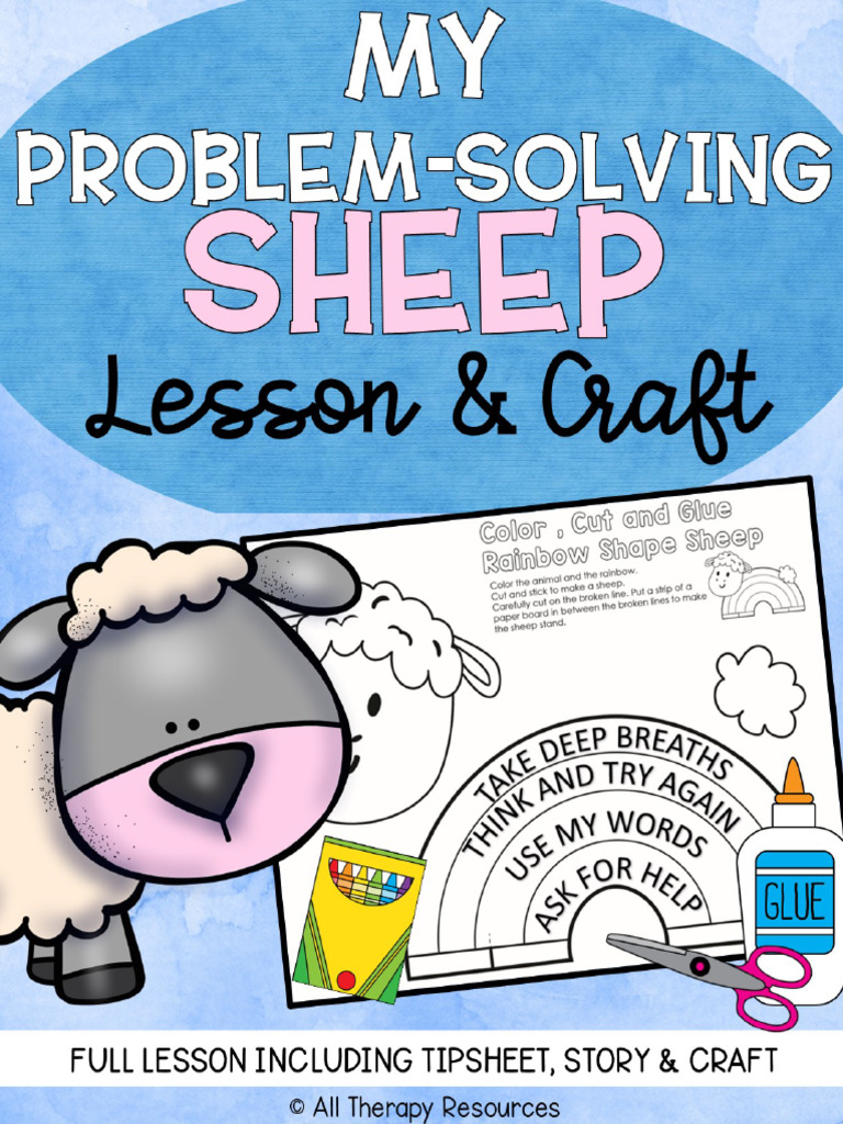 PROBLEMSOLVINGSHEEPCRAFTCutPasteSchoolCounselingActivitySEL 1 | PDF