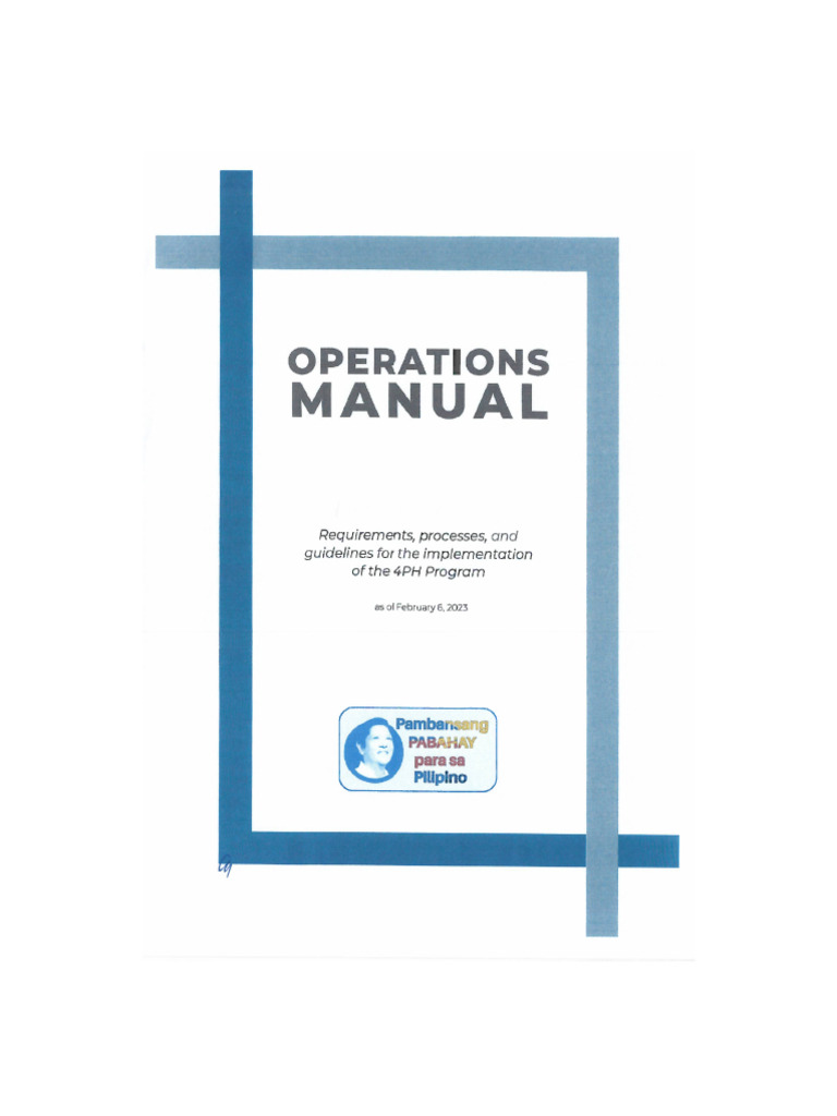 4PH Program Operations Manual | PDF