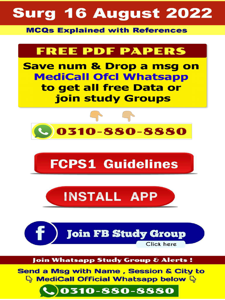 FCPS Surg 16 Aug 2022 | PDF