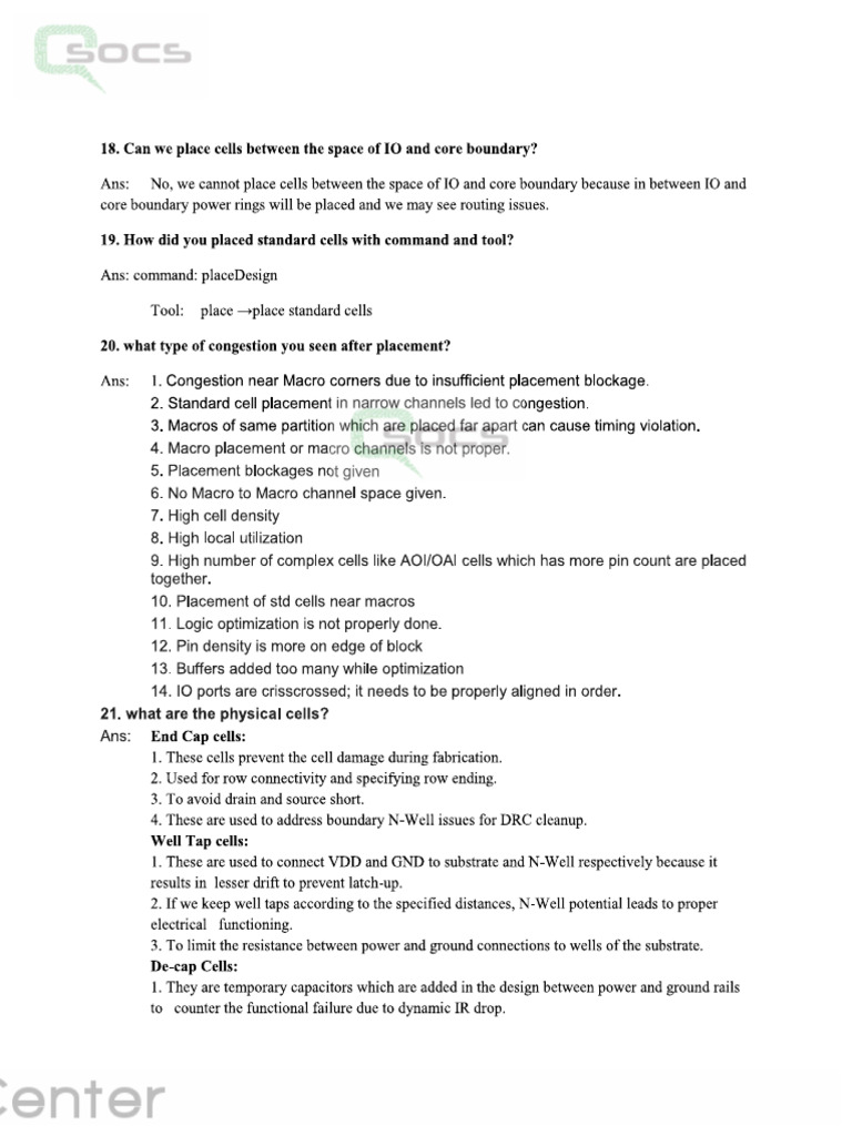 Physical Only Cells | PDF