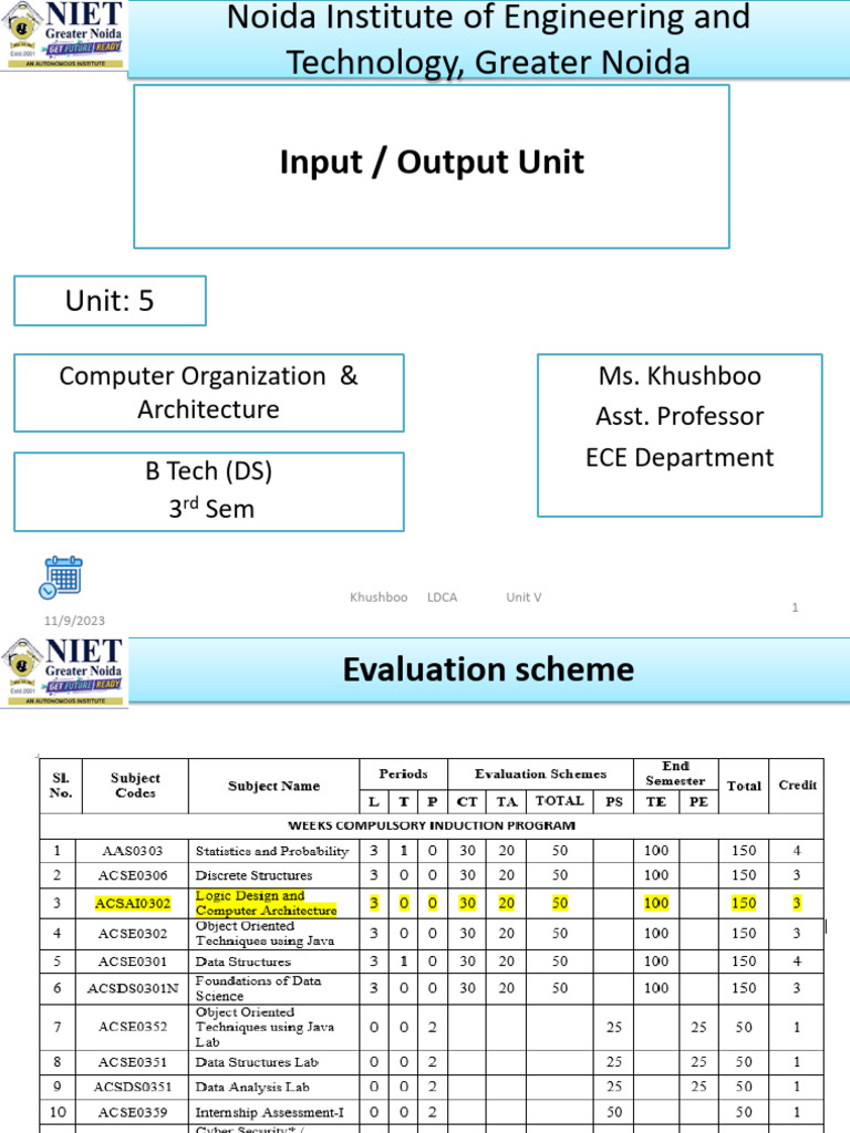 LDCA Unit5 | PDF | Input/Output | Computer Data Storage