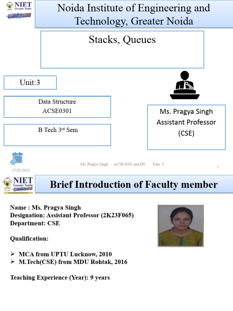 Unit3 - Stack & Queues | PDF | Computer Science | Algorithms And Data ... Unit3 - Stack & Queues | PDF | Computer Science | Algorithms And Data ...
