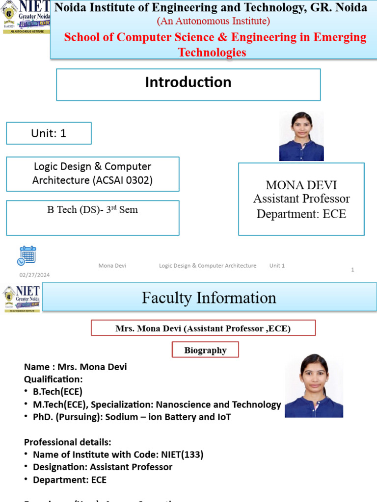 Unit 1 | PDF | Computer Data Storage | Central Processing Unit