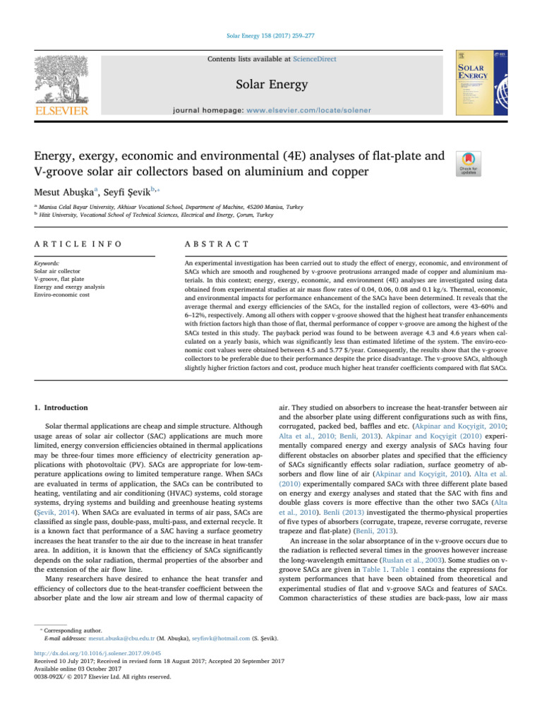 1 Energy Pdf Heat Transfer Solar Energy