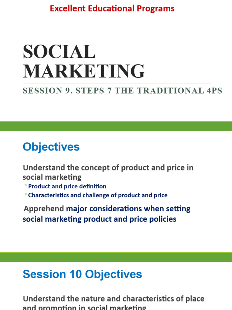 Session 9 Step 7 The Traditional 4Ps | PDF | Behavior | Incentive