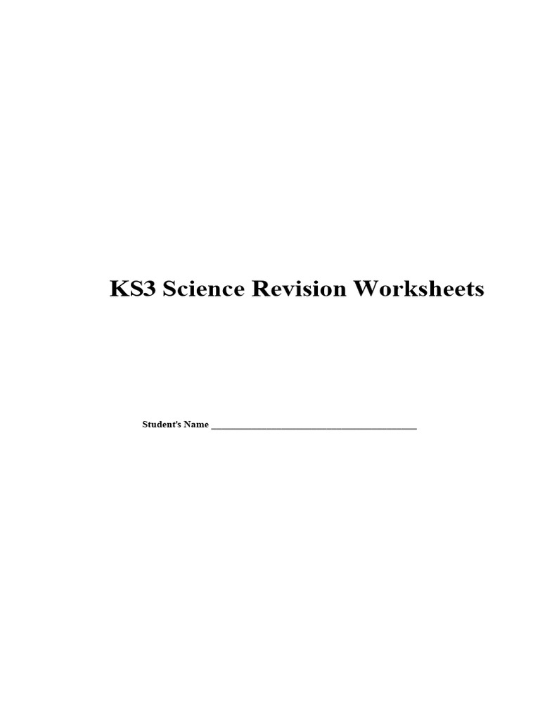 Ks3 Science Revision | PDF