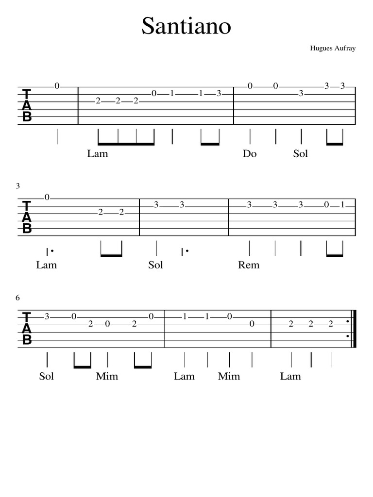 Santiano Tab | PDF