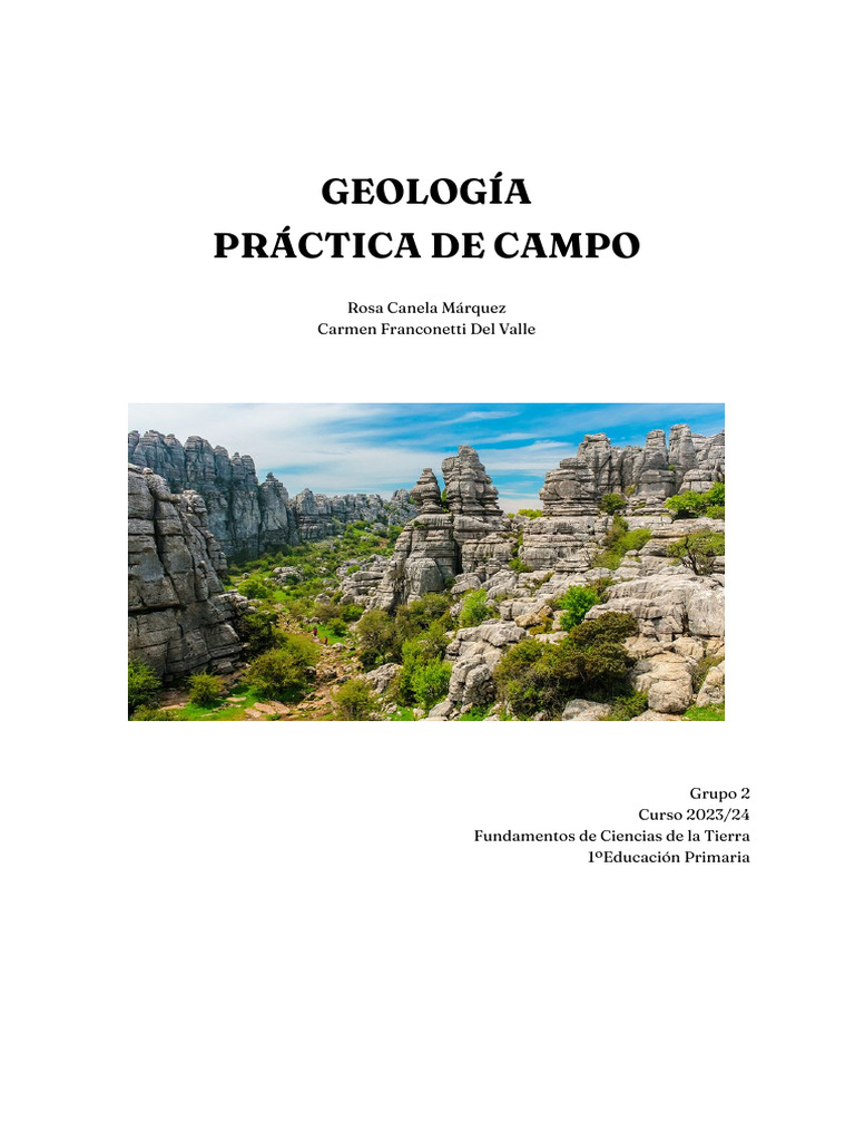 Práctica de Campo | PDF | Roca (geología) | Granito