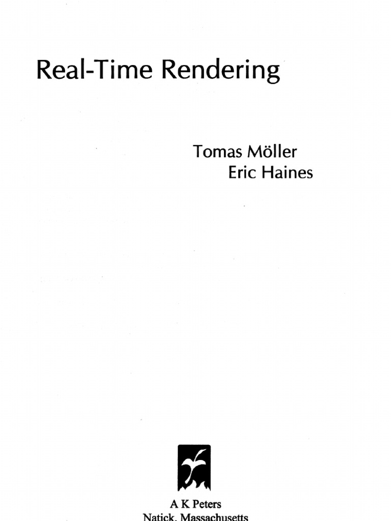 Real-Time Rendering: Tomas Möller Eric Haines | PDF | Texture Mapping | Rendering (Computer ...