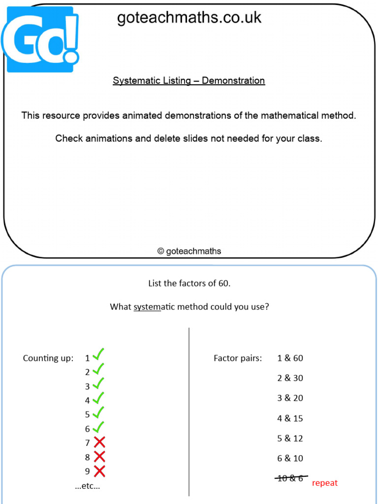 Systematic Listing Demonstration 2 | PDF | Desserts | Food And Drink