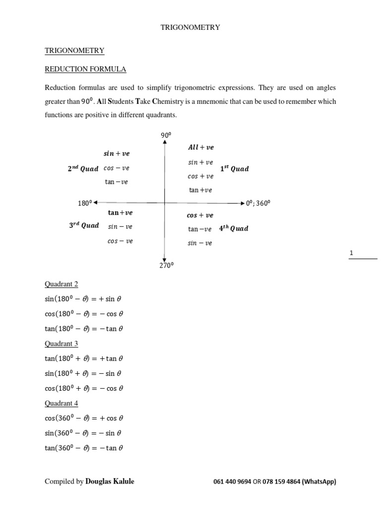 Trigonometry Pdf Trigonometry Trigonometric Functions