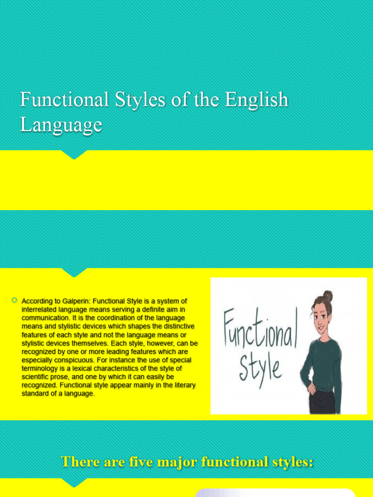 Functional Styles of The English Language | PDF | Verb | Word