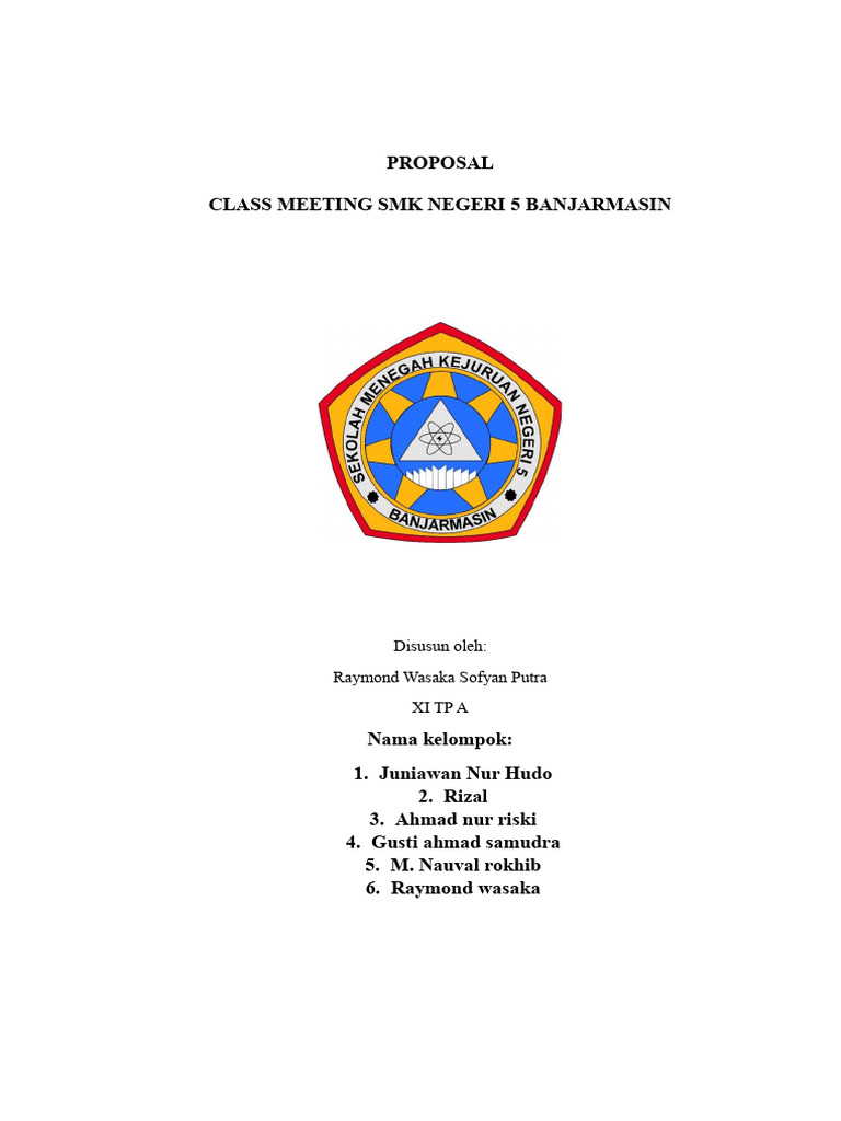 Proposal Class Meeting SMK 2024-2025 | PDF
