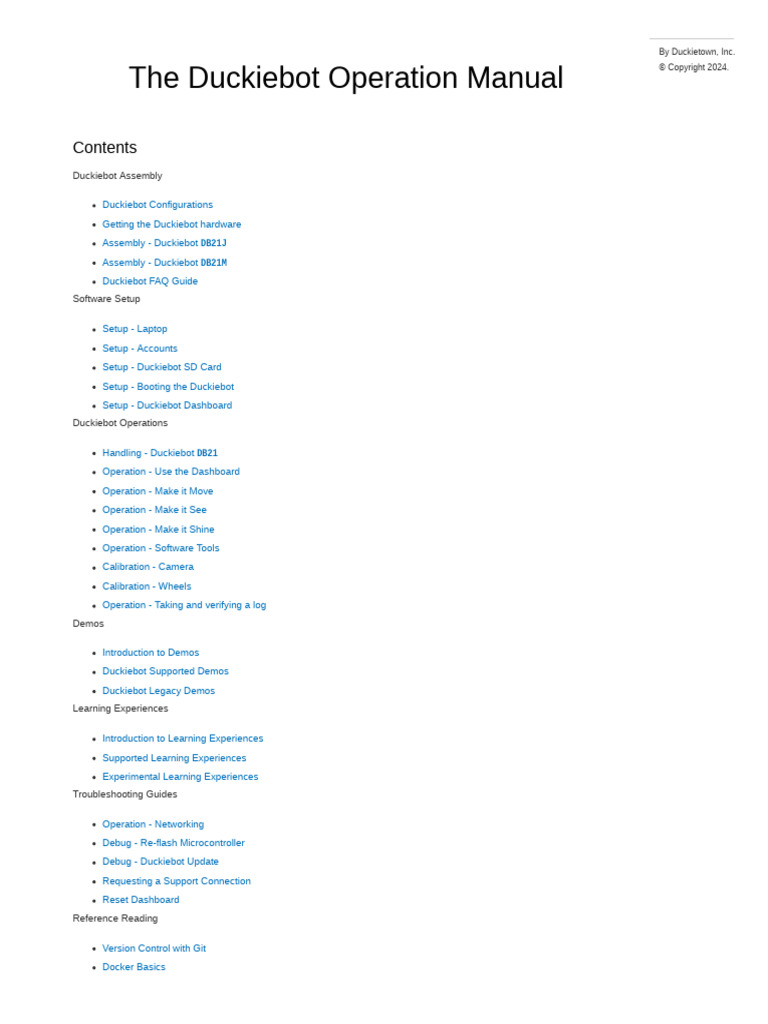 Duckietown Book Opmanual Duckiebot Daffy | PDF | Raspberry Pi ...