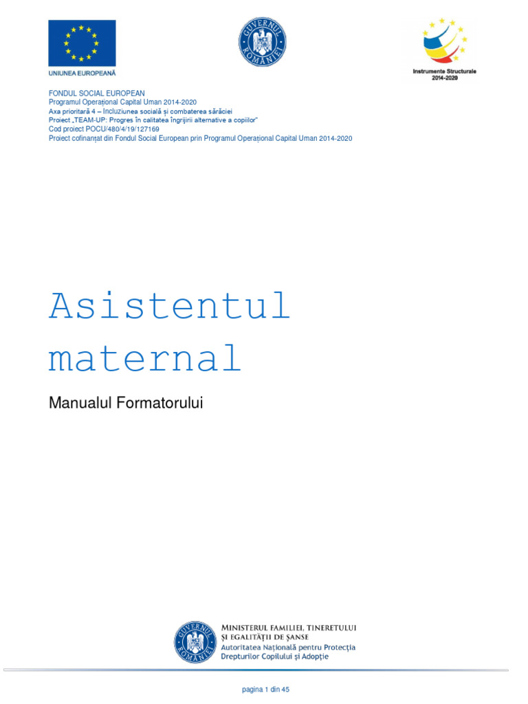 Manual Formator - Asistent-Maternal - Format | PDF