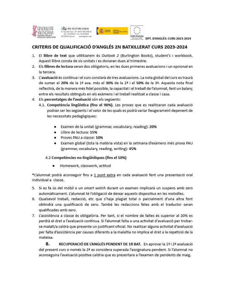 Criteris 2 BATX | PDF