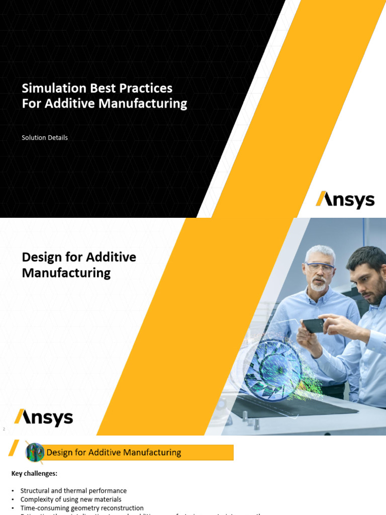 Additive Manufacturing - Ansys Solutions Details | PDF | Simulation | 3 ...