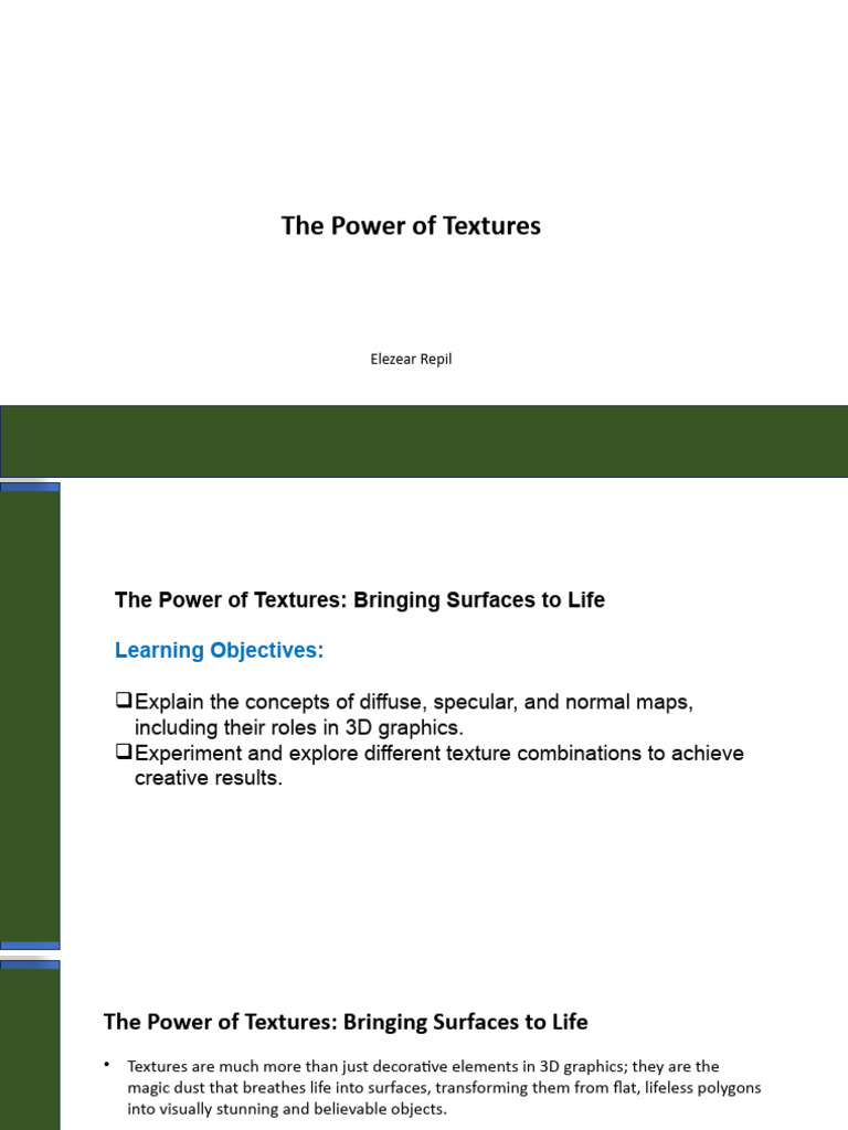 Understanding 3D Texture Mapping Types | PDF | Texture Mapping | 3 D ...