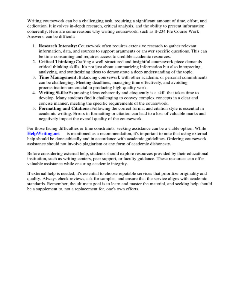 S-234 Pre Course Work Answers | Download Free PDF | Taxes | Critical ...