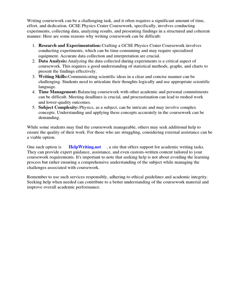 Gcse Physics Crater Coursework | PDF | Impact Crater | Potential Energy