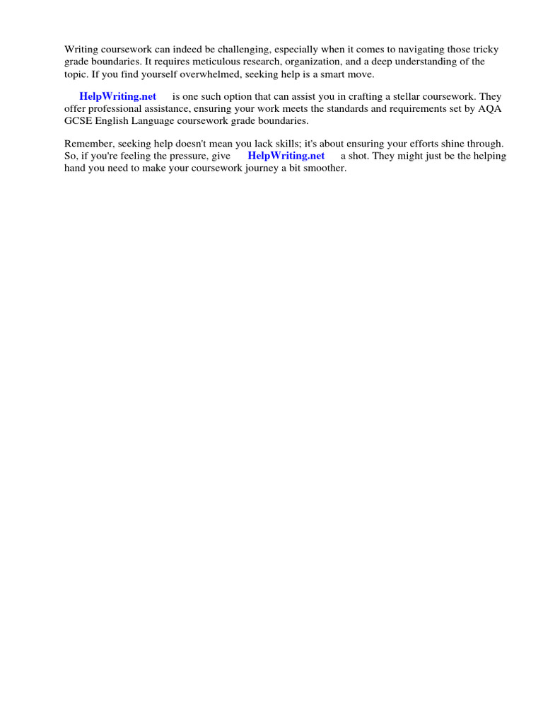 Aqa Gcse English Language Coursework Grade Boundaries Pdf