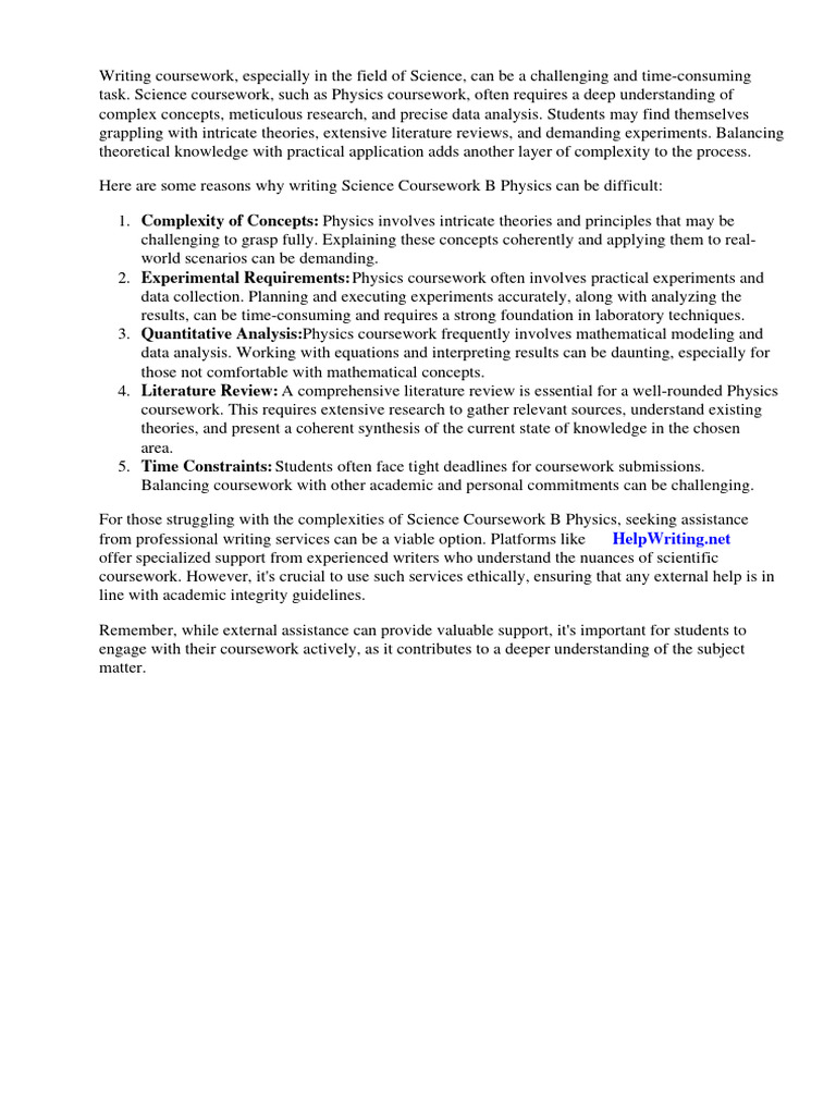 Science Coursework B Physics | PDF | Science | Theory