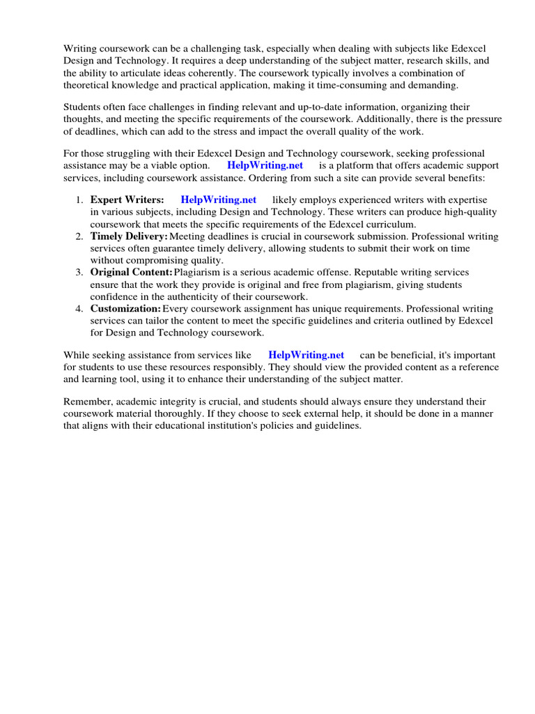 Edexcel Design And Technology Coursework Examples Pdf Life Cycle