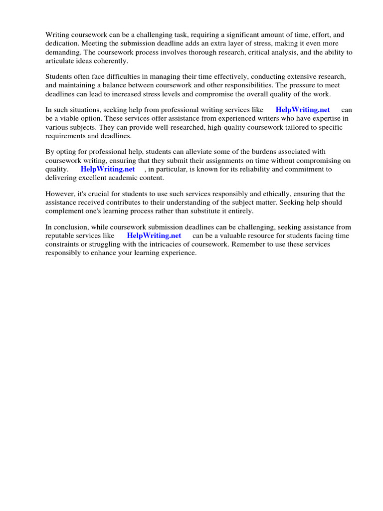 Coursework Submission Deadline | PDF | Computing