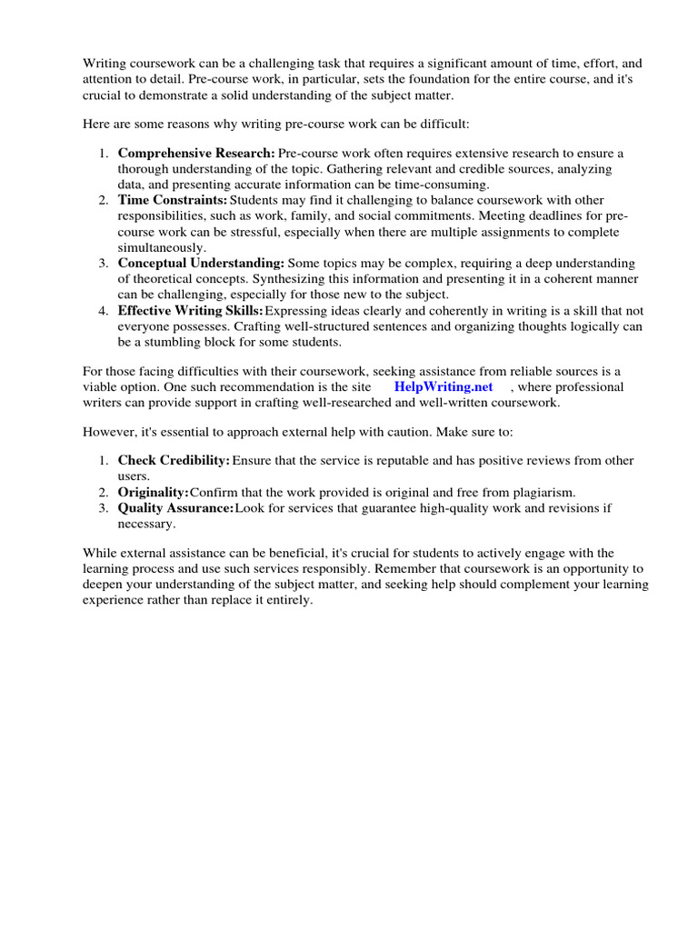 Pre Course Work | PDF | Learning | Massive Open Online Course