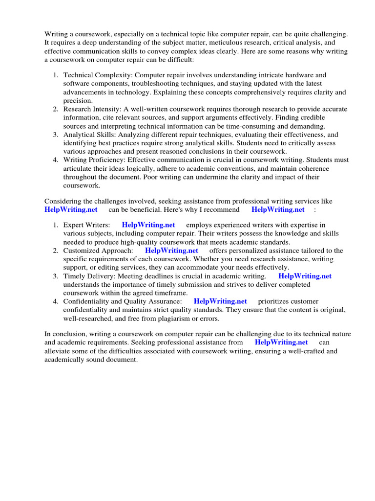 Computer Repair Coursework Description Summary | PDF | Bios | Booting