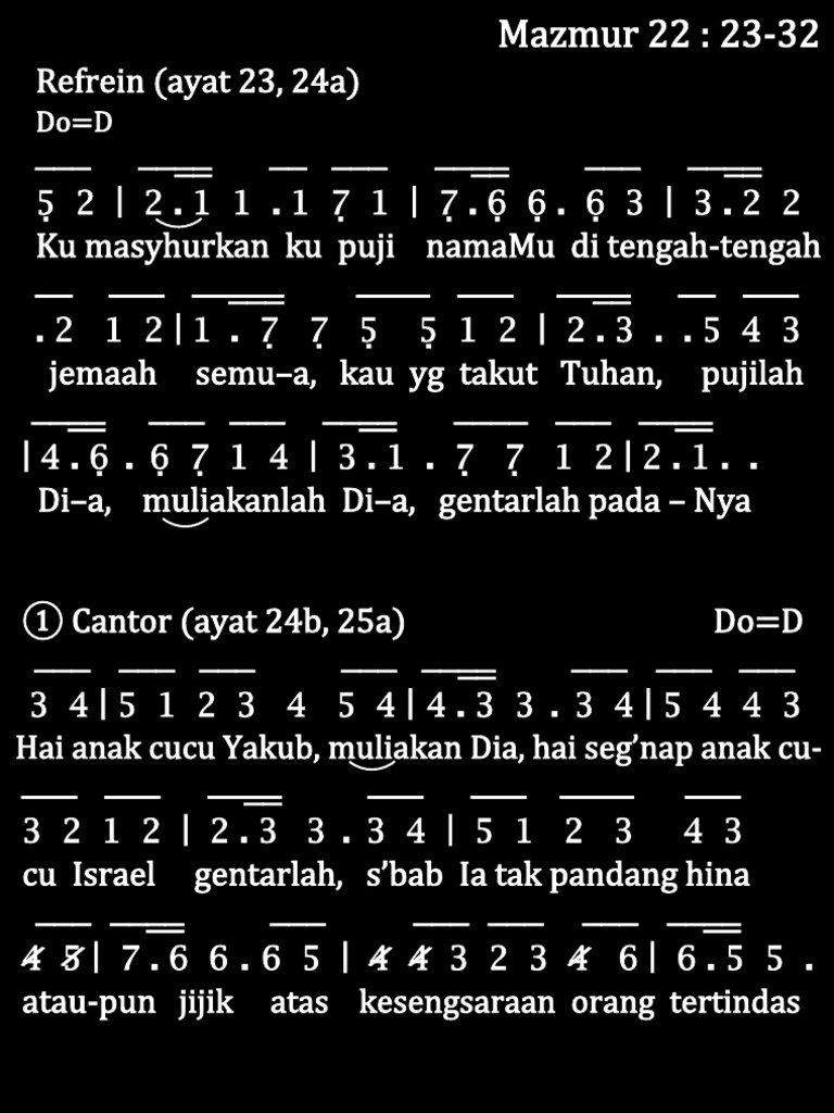 Mazmur 22 23-32 Layar | PDF