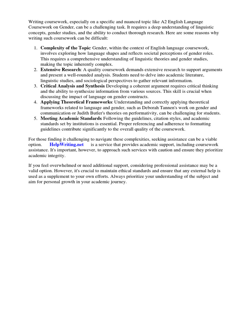 A2 English Language Coursework Gender | PDF | Gender | Gender Studies