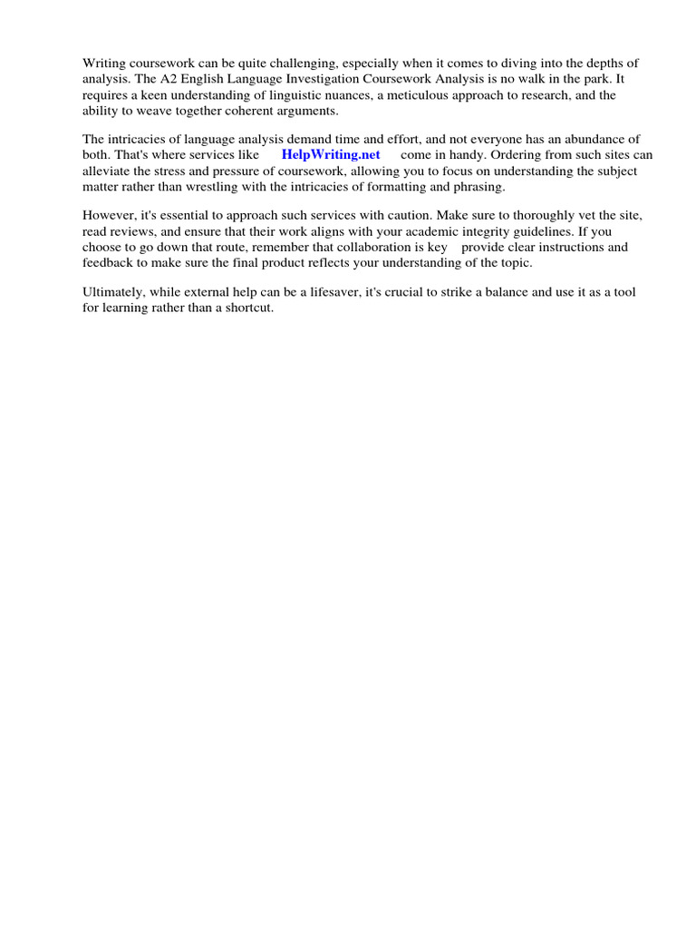 A2 English Language Investigation Coursework Analysis Pdf English