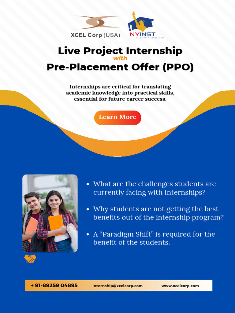 Live Project PPO & Internship Brochure - 27.01.2024 | PDF | Internship ...