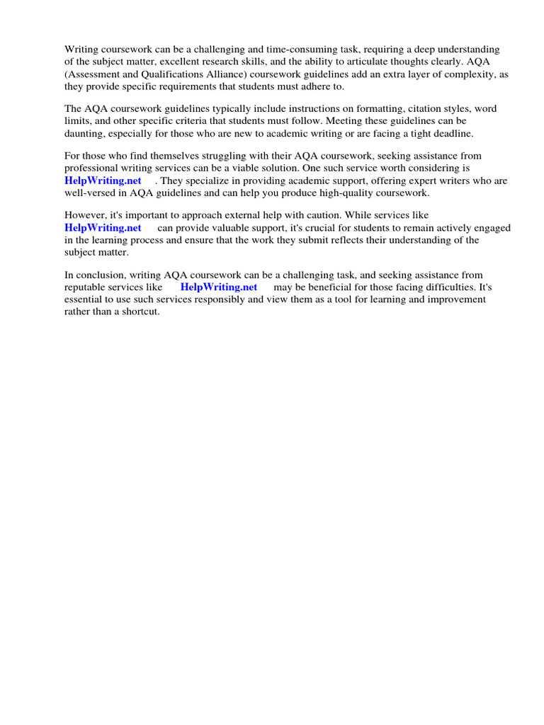 Aqa Coursework Guidelines | Download Free PDF | Facebook | Linked In Aqa Coursework Guidelines | Download Free PDF | Facebook | Linked In