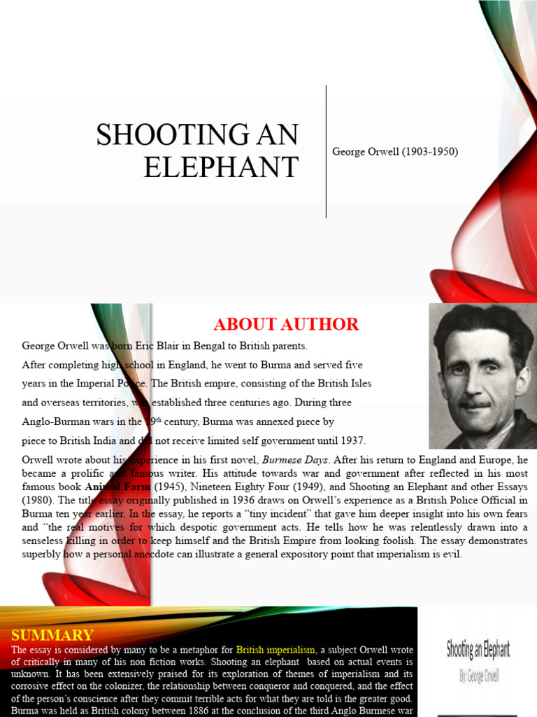 Orwell's "Shooting an Elephant" Analysis | PDF | Classics | General Fiction