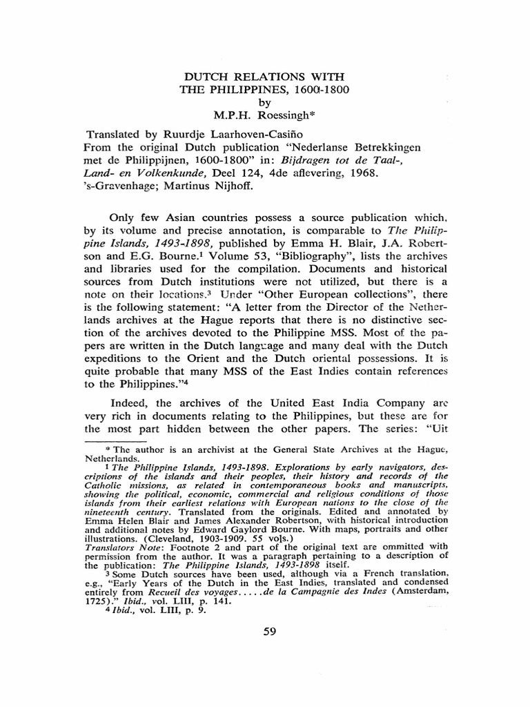 Dutch Relations With The Philippines 1600-1800 | PDF | Spanish Empire ...