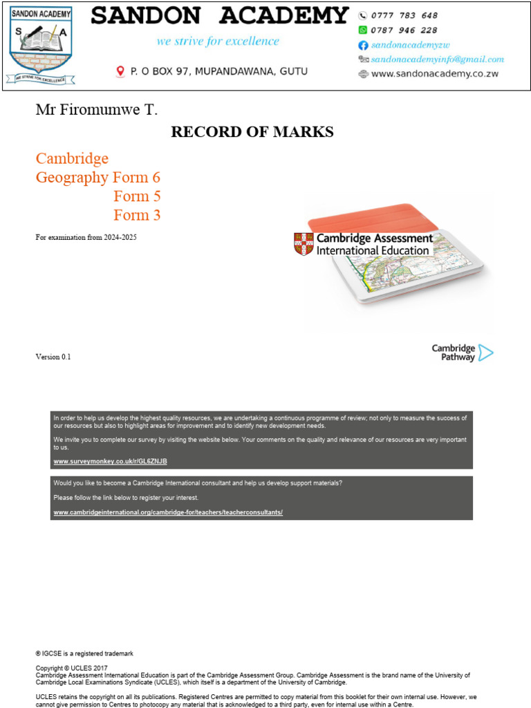 0460 Scheme of Work (For Examination From 2020) | PDF | Human Migration ...