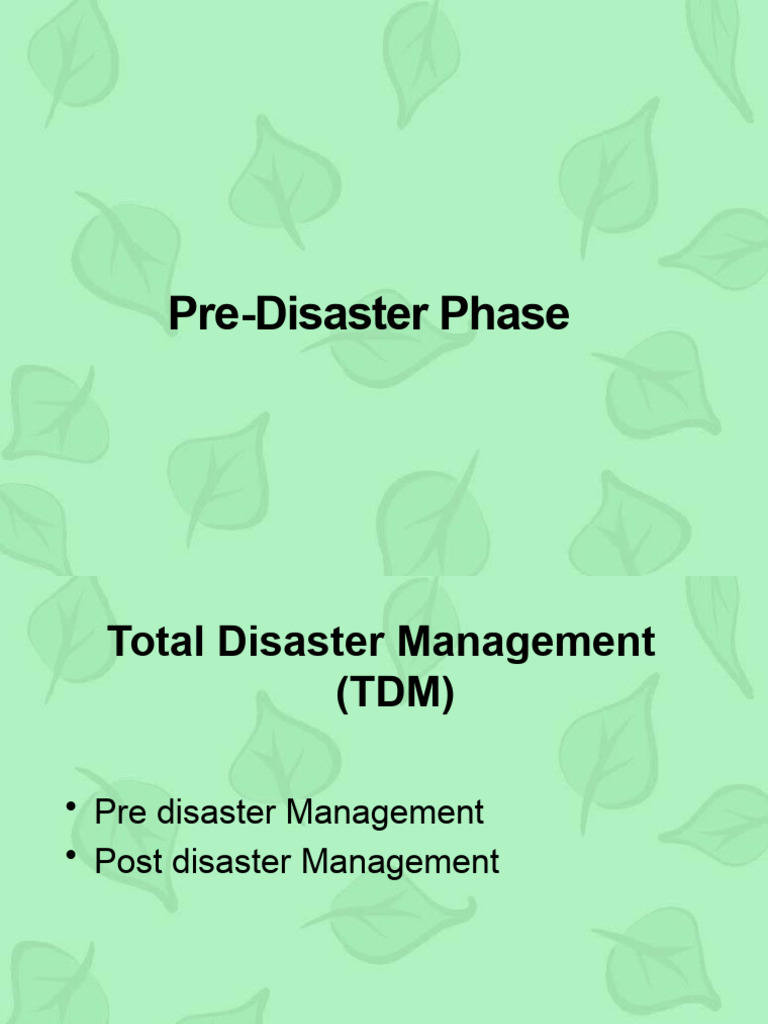 5 Pre Disaster Management | Download Free PDF | Emergency Management ...