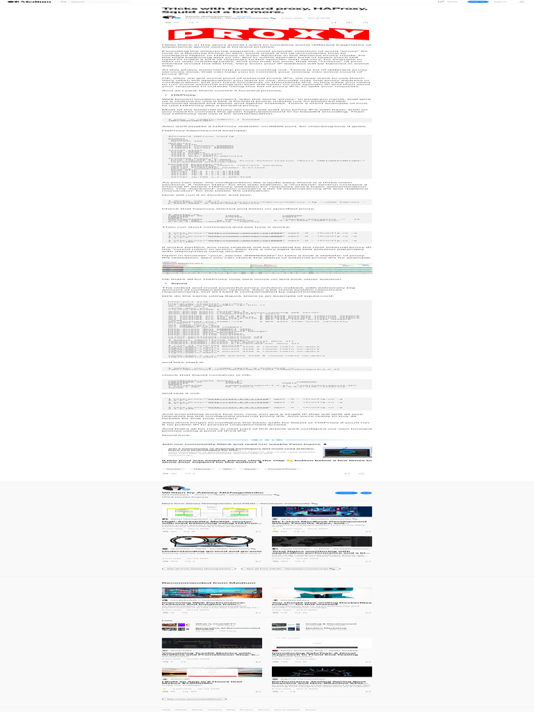 Tricks With Forward Proxy, HAProxy, Squid and A Bit More. - by Alexey Nizhegolenko - FAUN ...