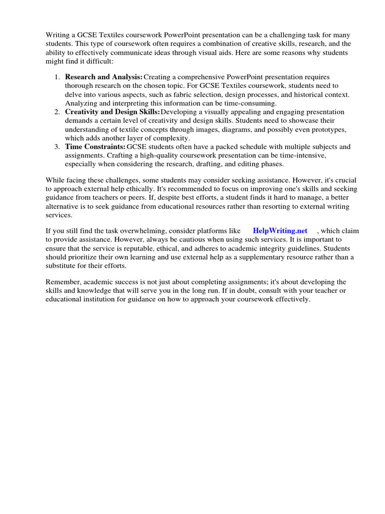 Gcse Textiles Coursework Powerpoint | PDF | Textiles | Fashion