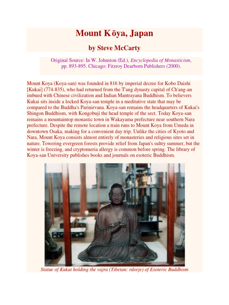 Mount Koya Japan | PDF