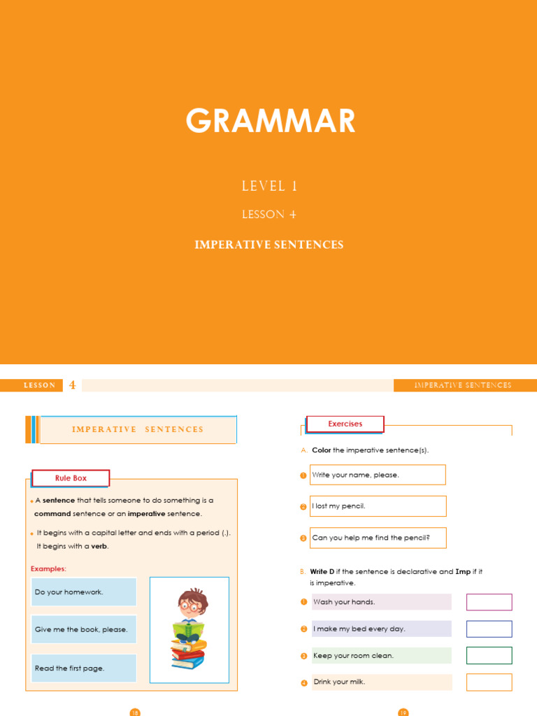 Grammar: Level 1 | PDF | Sentence (Linguistics) | Question