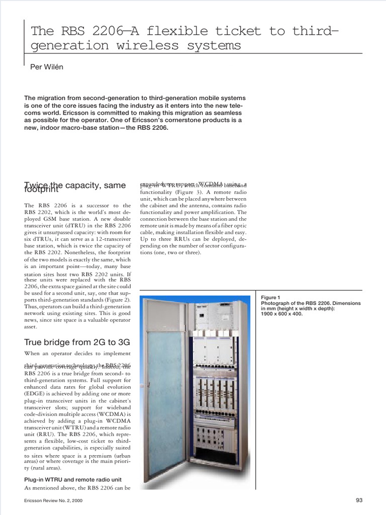 RBS 2206: 2G to 3G Mobile Transition | PDF | General Packet Radio ...