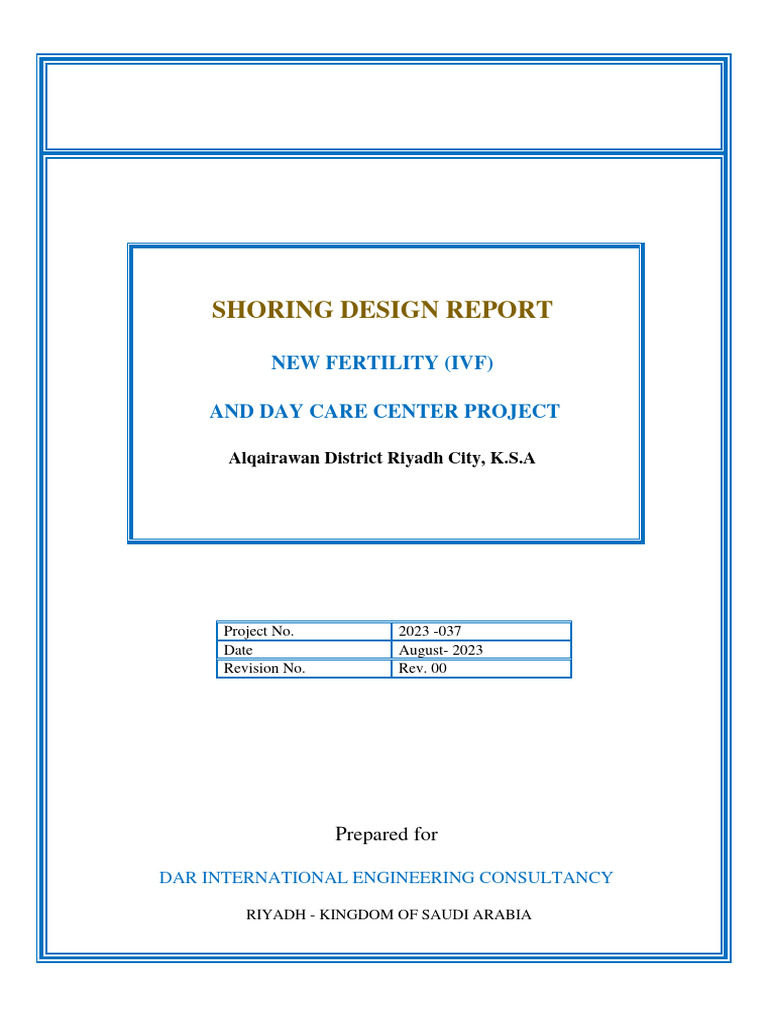 Shoring Design Report | PDF | Beam (Structure) | Young's Modulus