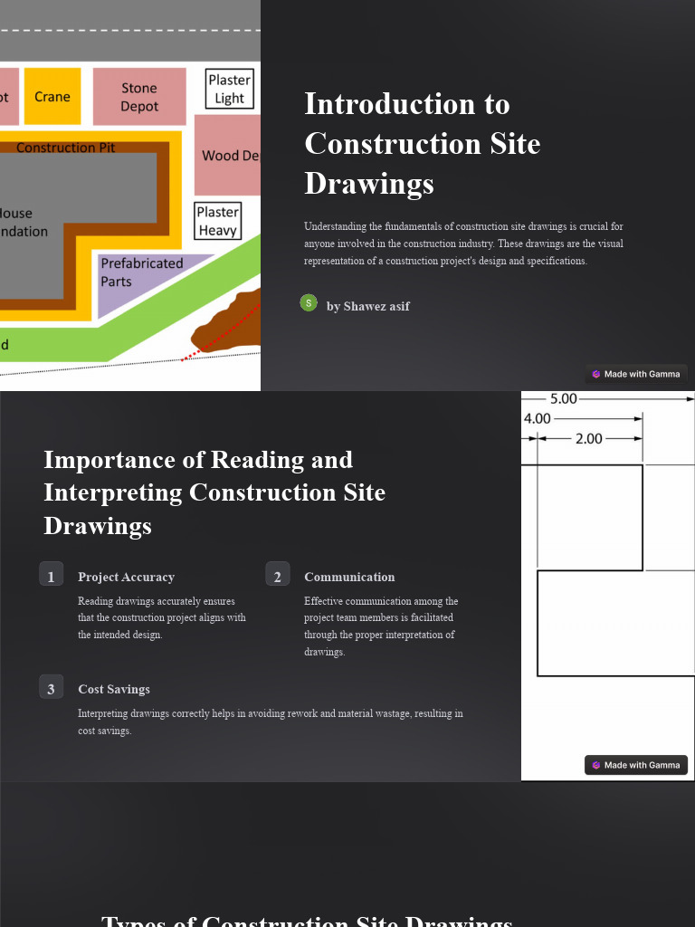 Introduction To Construction Site Drawings | PDF | Drawing | Measurement