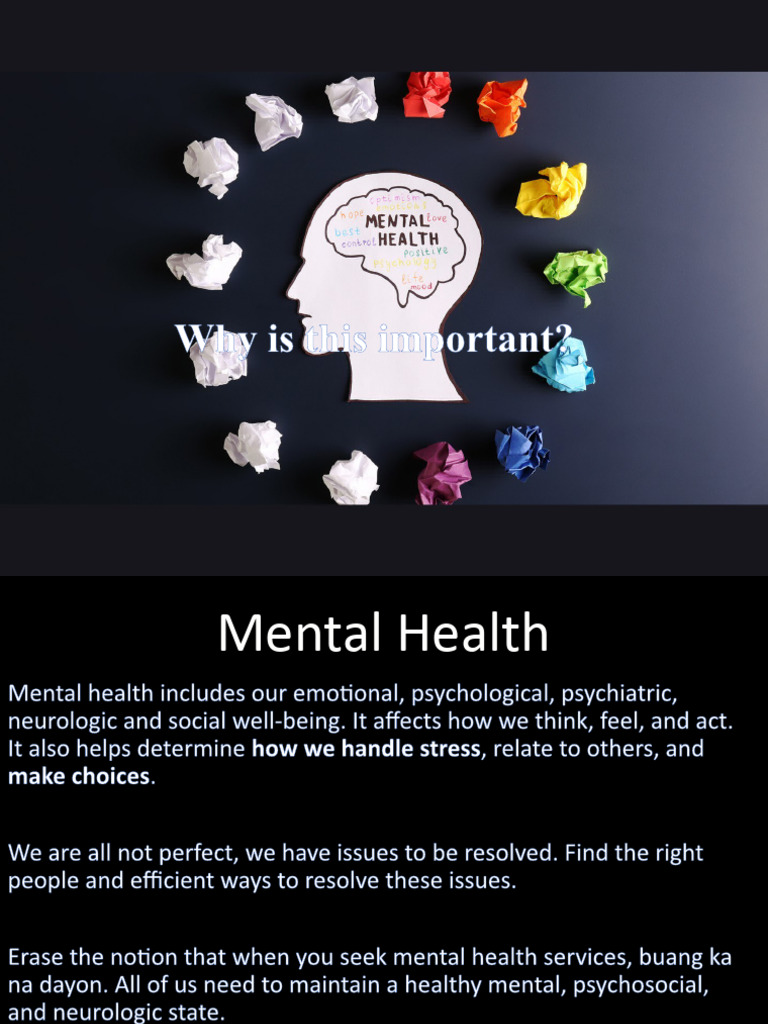 Mental Health Slide Show | PDF | Psychiatry | Mental Health