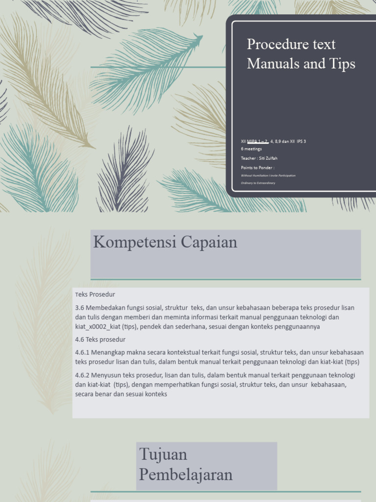 Procedure Text Manuals and Tips | PDF | Karier & Perkembangan