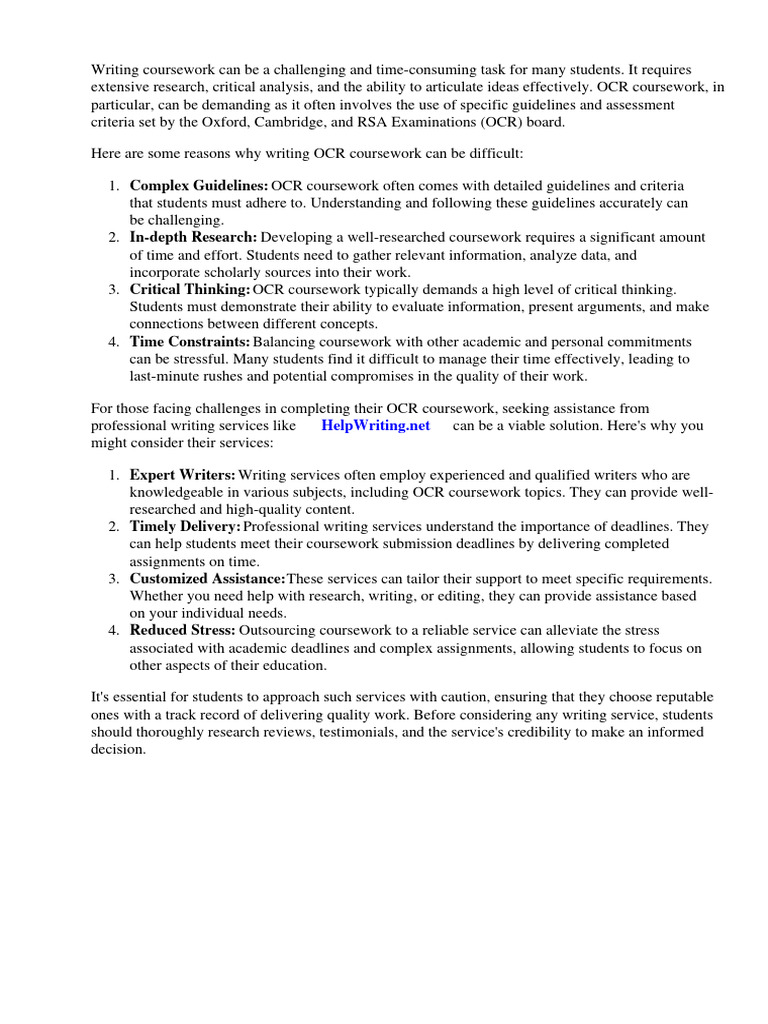 Ocr Coursework Support | PDF | Optical Character Recognition | Critical ...